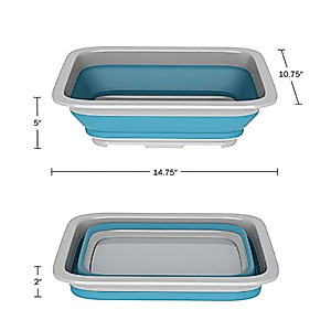 Wakeman Set of 2 Multipurpose Multiuse Wash Bin, Large, Blue