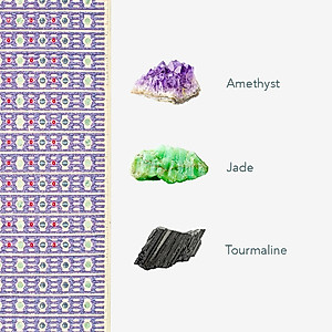 Healthyline Advanced Infrared Heating Pad - Amethyst, Tourmaline and Jade Gemstones - Photon Lights, Negative Ions and Hot Crushed Stones - TAJ Split Inframat Pro (1/2 King, Left)