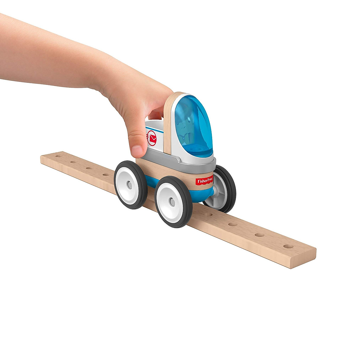 Fisher-Price Wooden Building Toy Wonder Makers Design System Special Delivery Depot, 35+ Wood Piece Playset for Preschool Kids Ages 3+ Years