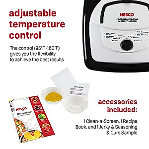 NESCO FD-80A Square Shaped Food Dehydrator, For Snacks, Fruit, Beef Jerky, White