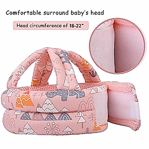 iCookii Toddler Walking Helmet Head Protector for Baby Walking No Bumps Safety Head Protective Hat Head Cushion Cap Breathable Child Safety Helmet for Running Walking Crawling