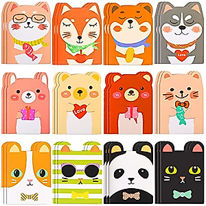36 Packs Mini Cute Animal Notebooks Christmas Funny Cartoon Animal Notebook for Christmas Valentine's Day Gift School Office Party Favors