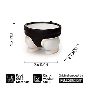 Sumo Eggs - Soft or Hard Boiled Egg Cup Holders (Set of 2) Sumo Design - Utensil Kitchen Decor by Peleg Design