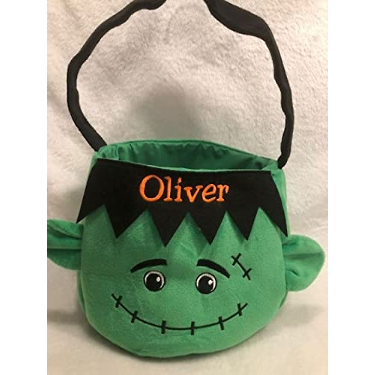 Embroidered Personalized Halloween Basket Trick or Treat customized Bucket