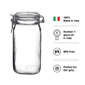 Bormioli Rocco Clear Fido Jar, 50.75 Oz, 50.75 Ounce