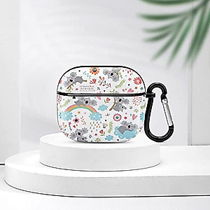 Cute Koala and Colorful Rainbow AirPods 3 Case Cover Gifts with Keychain, Shock Absorption Soft Cover AirPods 3 Earphone Protective Case for Men Women