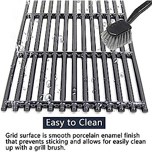 Hongso Grill Parts for Charbroil 466242815 466242716 466242715 463276016 463242716 Models, 17" Grill Grates 3 Pack Heat Plates Burner Tubes Carryover Tubes and Burner Rear Support Brace Included