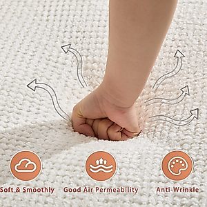 Cloud Couch Sofa,105.5''Curved Sofa, Modern Minimalist Sofa,3-4 Seater Couch with 2 Pillows,Bedroom, No Assembly Required, Point-Shaped Corduroy White