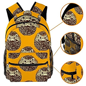 VBFOFBV Travel Backpack, Laptop Backpack for Women Men, Fashion Backpack, Autumn Cartoon Animal Hedgehog Lovely