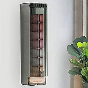 Qianly Wall Mounted Drawer Organizer Underwear Storage Organizer Box Closet Hanging Storage Socks Storage Organizer Box for Bathroom Scarf Ties, Gray