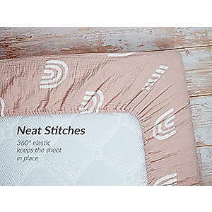 Meracorallo Muslin Fitted Crib Sheet, Soft and Breathable Rainbow Baby Crib Sheet for Standard Crib and Toddler Mattresses