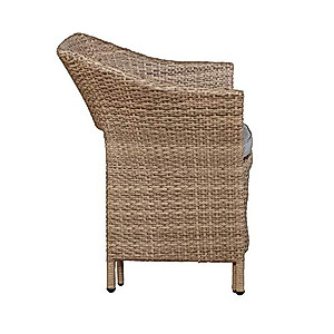 Kokoli All-Weather Conversation Set with Set of 2 Chairs with Ottomans and 17" H Accent Table