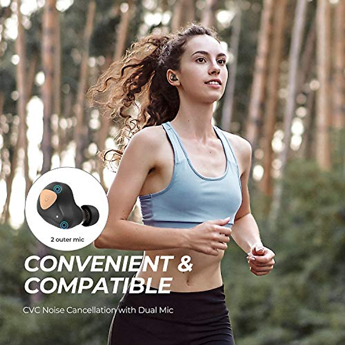 SoundPEATS Truengine 3 SE Wireless Earbuds with Dual Dynamic Drivers, 30 Hours Playtime, Touch Control, Bluetooth Headphones with Dual Mic, Stereo Sound in-Ear Earphones, Compact Charging Case (USB-C)