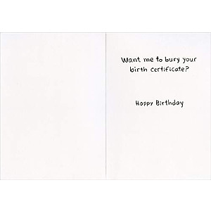 Recycled Paper Greetings Bury Birth Certificate Dog Funny/Humorous Birthday Card