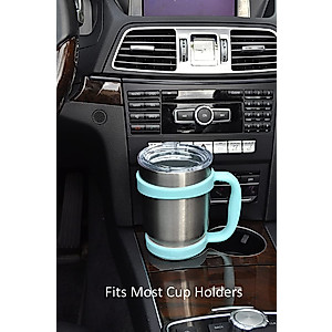 F-32 Handle - 19 COLORS - 40Oz, 30oz or 20oz size available - Compatible with 30 oz YETI and 30 oz. OZARK TRAIL Tumbler Travel Mug (30OZ, SEAFOAM BLUE)