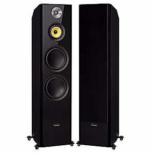 Fluance Signature HiFi Surround Sound Home Theater 7.1 Channel Speaker System including 3-Way Floorstanding Towers, Center Channel, Surrounds and Rear Surrounds and DB12 Subwoofer - Black Ash (HF71BR)