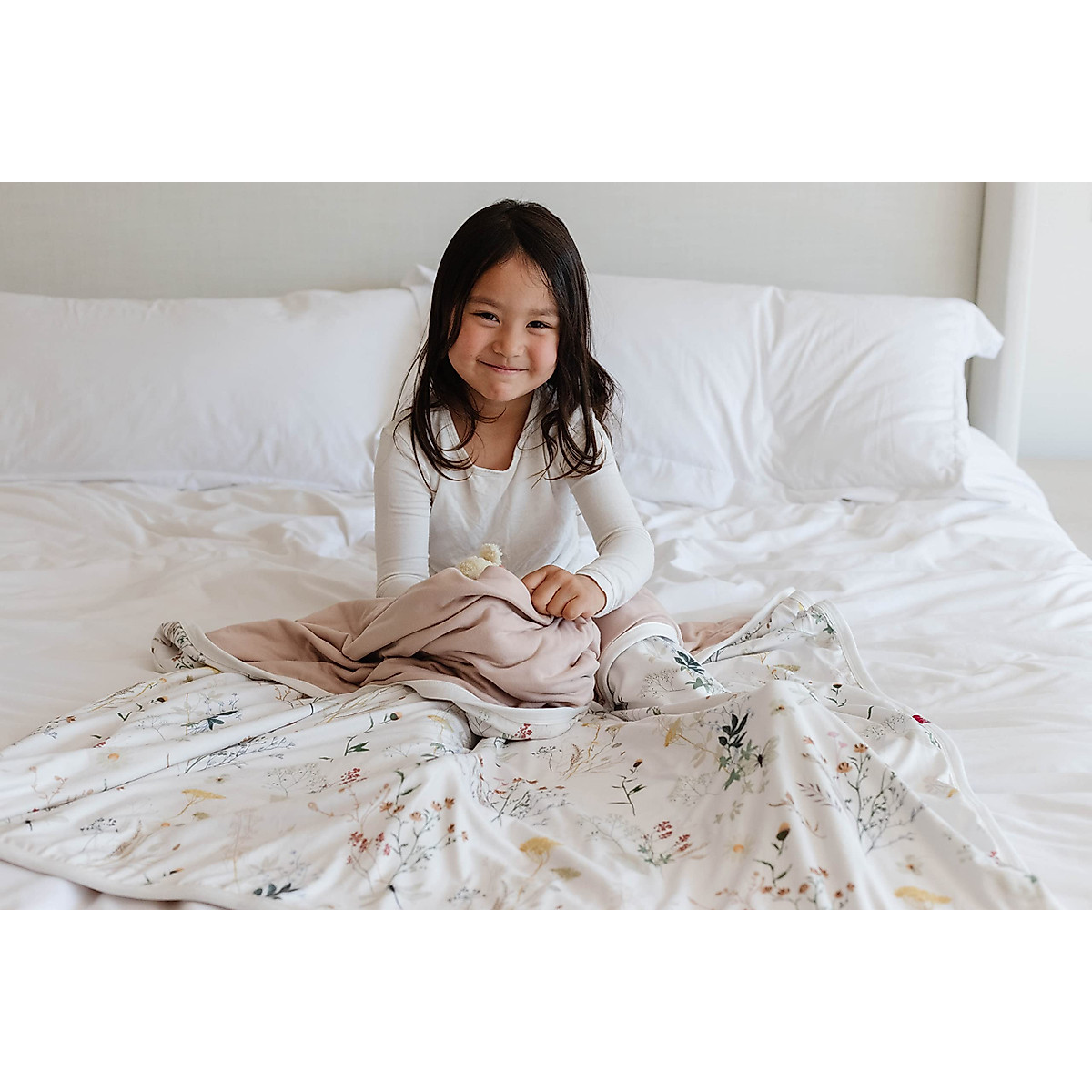 Pobi Baby Premium Baby Blanket, Soft Stretchy Quilt for Babies, Toddlers, Kids (Wildflower)