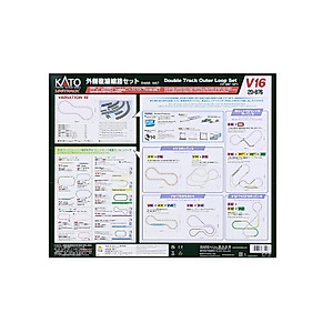 Kato USA Model Train Products V16 UNITRACK Japanese Packaging Version Double Track Outer Loop Set