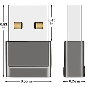 AuviPal USB C Female to USB Male Adapter (4 Pack), USB A Charger to USB Type C Cable Converter for Apple Watch Series 7 8 Ultra SE, iPhone 12 13 14 Plus Pro Max, Samsung Galaxy S20 S21 S22