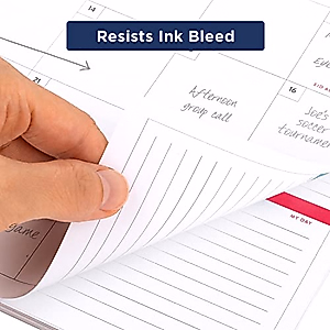 AT-A-GLANCE 2023 Weekly & Monthly Planner, Simplified by Emily Ley, 5-1/2" x 8-1/2", Small, Blush Basketweave (EL93-200)