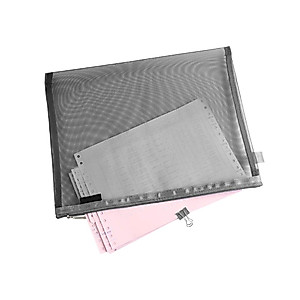 Topfinder Clear Cosmetic Bags Zip Makeup Mesh Bags Pencil Case Pouch Travel Toiletry Kit Set Storage Case (Grey)