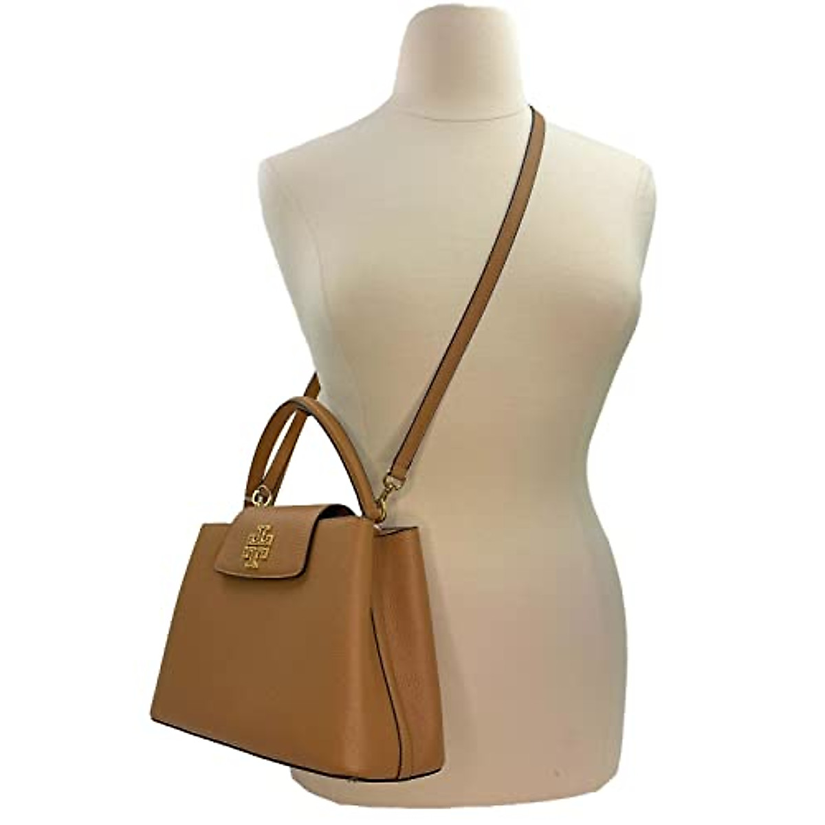 Tory Burch Britten Small Satchel (Tiramisu)