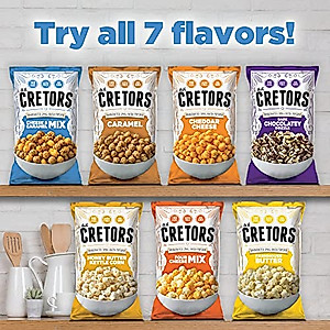 G.H. Cretors’ Cheddar Cheese Popcorn – Savory Gourmet Cheese Corn in Convenient Individual Bags, 6.5 Oz (6 Pack)