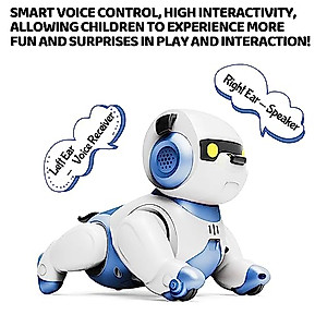 SENBYOWEI Smart Interactive Robot Dog Toy for Kids with Voice & Touch Control Dancing Pet RC Animal Toy for Boys & Girls Ages 3,4,5,6,7,8,9,10 Year Old and up Realistic Mini Pet Dog Robot Simulator
