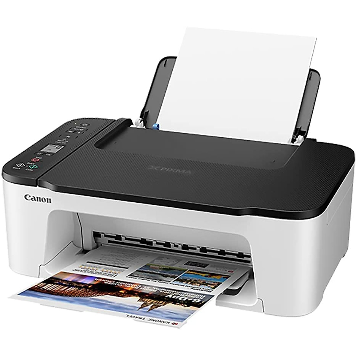 Canon PIXMA TS3 Series Color Inkjet Printer, All-in-One Wireless Print Copy Scan, Mobile Printing, 4800 x 1200 dpi, 1.5'' LCD, with MTC Printer Cable White