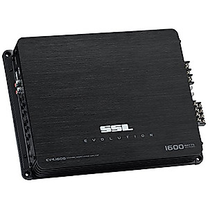 Sound Storm Labs EV4.1600 Evolution 1600 Watt 4 Channel 2 to 8 Ohm Stable Class A B Full Range Bridgeable Mosfet Car Amplifier with Remote Subwoofer Control