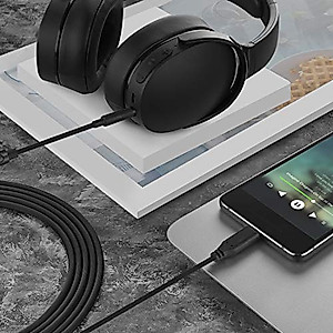 GEEKRIA QuickFit USB-C Digital to Audio Cable with Mic Compatible with Skullcandy Hesh Evo, Crusher Evo, Crusher Cable, Type-C Aux Audio Cord for Pixel 6/5/4a, S20+, Note 10/20 (4 ft / 1.2 m)