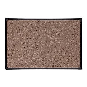Universal UNV43022 36 in. x 24 in. Tech Cork Board - Black Plastic Frame