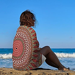 My Little Nest Bath Towels Quick Dry Bathroom Towels Colorful Ethnic Tribal Element Absorbent Shower Towels Soft Hand Towel Wash Cloths for Spa Pool Hotel Gym 31" x 51"