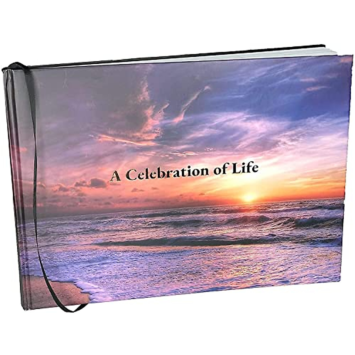 LIFETOO Ocean Funeral Guest Book 12" x 8", Celebration of Life Guest Books, Memorial Service Guest Book Sign for Funerals | Guest Book for Funeral, Guests Sign in Book Memory Book for Funeral Guest