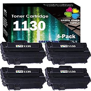 (4 Pack) Green Toner Supply Compatible Black Toner Cartridge Replacement for Dell 1130 1130n 1133 1135n Laserjet Printers