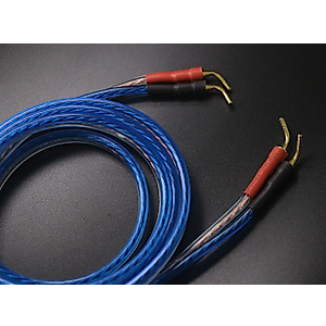 KK ZB-ZB 1pair Set(Total 8 pin Plug) HiFi OFC Speaker Wire, Pin Type Plug to Pin Type Plug