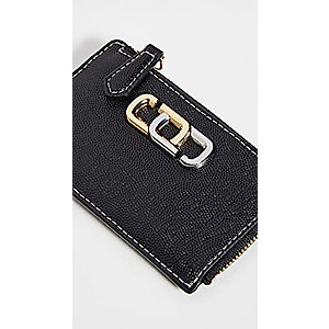 Marc Jacobs Women's Small Top Zip Wallet, Black, One Size