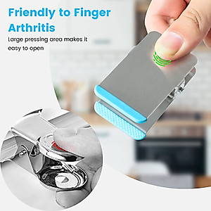 Bag Clips for Food, 6 Pack Metal Chip Clips with Colored Silicone, Heavy Duty Chip Bag Clip with Air Tight Seal, Stainless Steel Food Bag Clips for Food, Snack