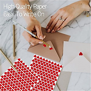 1810 PCS Heart-Shaped Red Stickers , Permanent Love Labels on 10 Sheets for Party Favors, Invitation Seals, Gift Packaging, Boxes and Bags ( 1/2” in Diameter)
