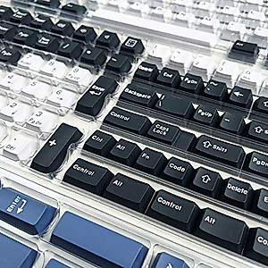 XDK Custom Keycaps 173 Keys Double Shot PBT Keycap Set Cherry Profile for Cherry Gateron MX Switches ISO ANSI Layout Mechanical Keyboard (Arctic Circle)