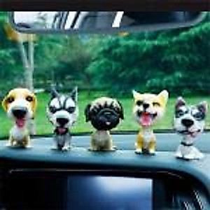 Creative Car Shake Head Dog, Resin Nodding Puppy Toys Home Decoration, Simulation Dog Car Ornament, Bobble Head Dog Car Interior Accessories(Beagle)