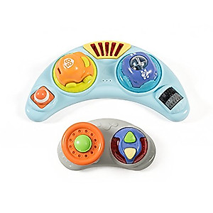 Storkcraft 3-in-1 Activity Walker and Rocker with Jumping Board and Feeding Tray, Interactive Walker with Toy Tray and Jumping Board for Toddlers and Infants, Blue/Gray