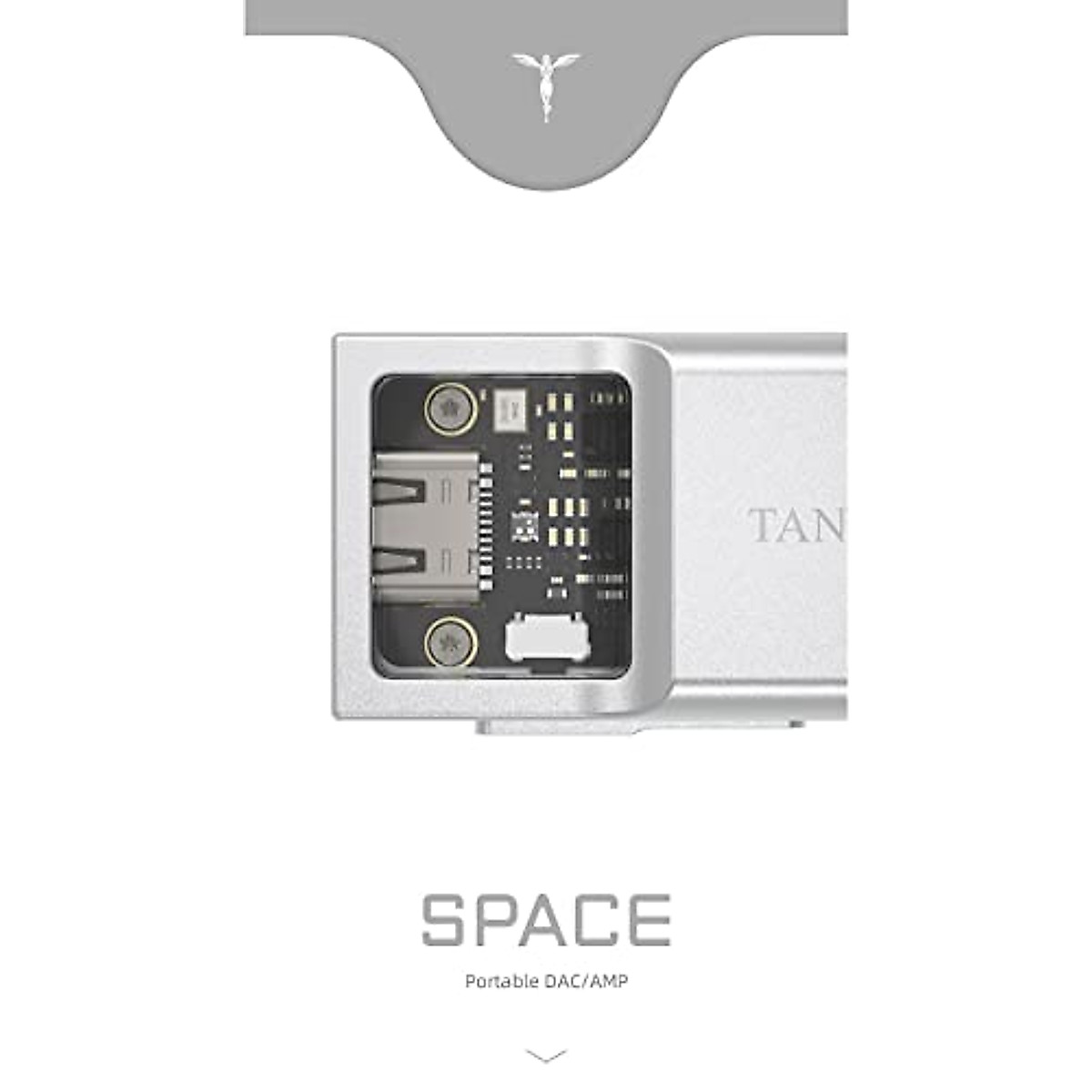 Fanmusic TANCHJIM Space Portable DAC Headphone Amplifier Support DSD256 32Bit/768kHz 3.5mm/4.4mm Output USB Type C Input DAC Amp