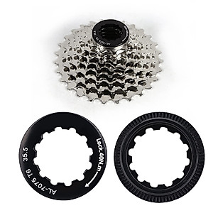 Dilwe Bike Flywheel Ring Cover, Ultra-Light Compact Cassette Lock Cover for Mountain Road Bikes (Black)