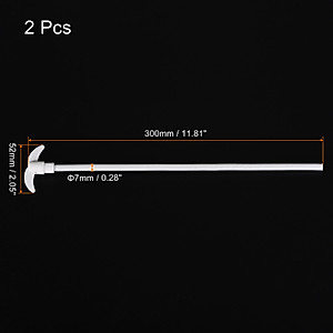 MECCANIXITY PTFE Electric Stirring Rod 300x52mm Overhead Stirrer Mixer Shaft with Foldable Paddle for Lab 2Pcs