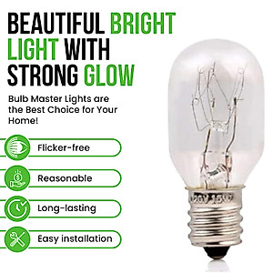 BULBMASTER 15 Watt Himalayan Salt Lamps Bulbs and Night lights Replacement Light bulbs lamps 2.15" - fits E12 Socket Candelabra Base night light night lamp bulbs