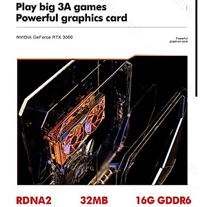 Strong Mini Desktop Gaming PC Window 11 Pro, AMD Ryzen 9 5900HX RTX3060, Mid-Tower Computer, 2.5G LAN, 3*USB 3.0, 2*USB 2.0, 2* Type-C, 1* HDMI, 1* DP, 2* Headphone, 2* Microphone, WiFi6E BT5.2