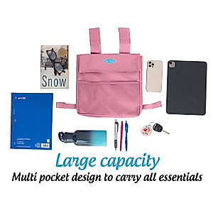 Universal 5-Pocket 11"x11" Walker Side Pouch (Pink)
