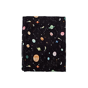 Loulou Lollipop Soft Baby Swaddle Blanket Muslin Wrap Receiving Blanket for Newborn to Toddler Girl and Boy, Large 47” by 47” - Planets…