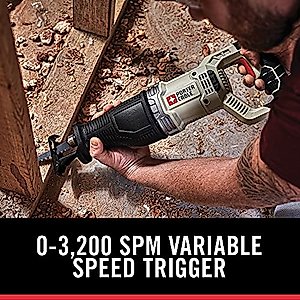 PORTER-CABLE Reciprocating Saw, Variable Speed, 7.5-Amp, Corded (PCE360)